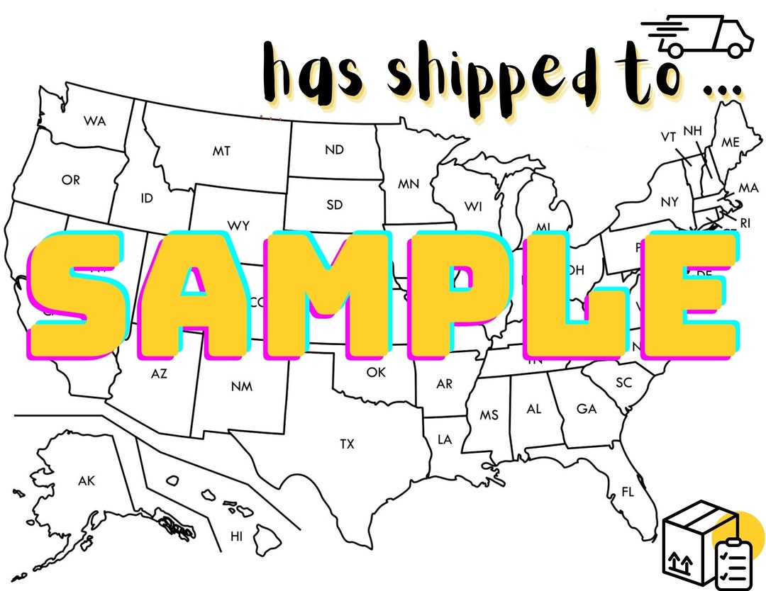 Sales Map & Shipping Tracker for the United States - Small Business - Etsy