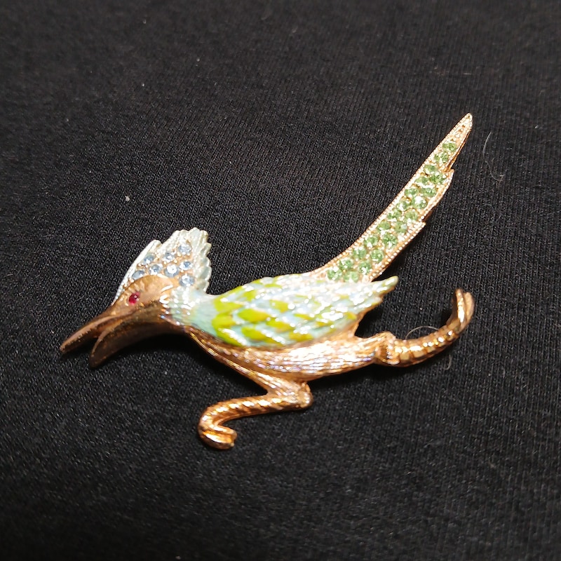 Gold Roadrunner Pin - Etsy