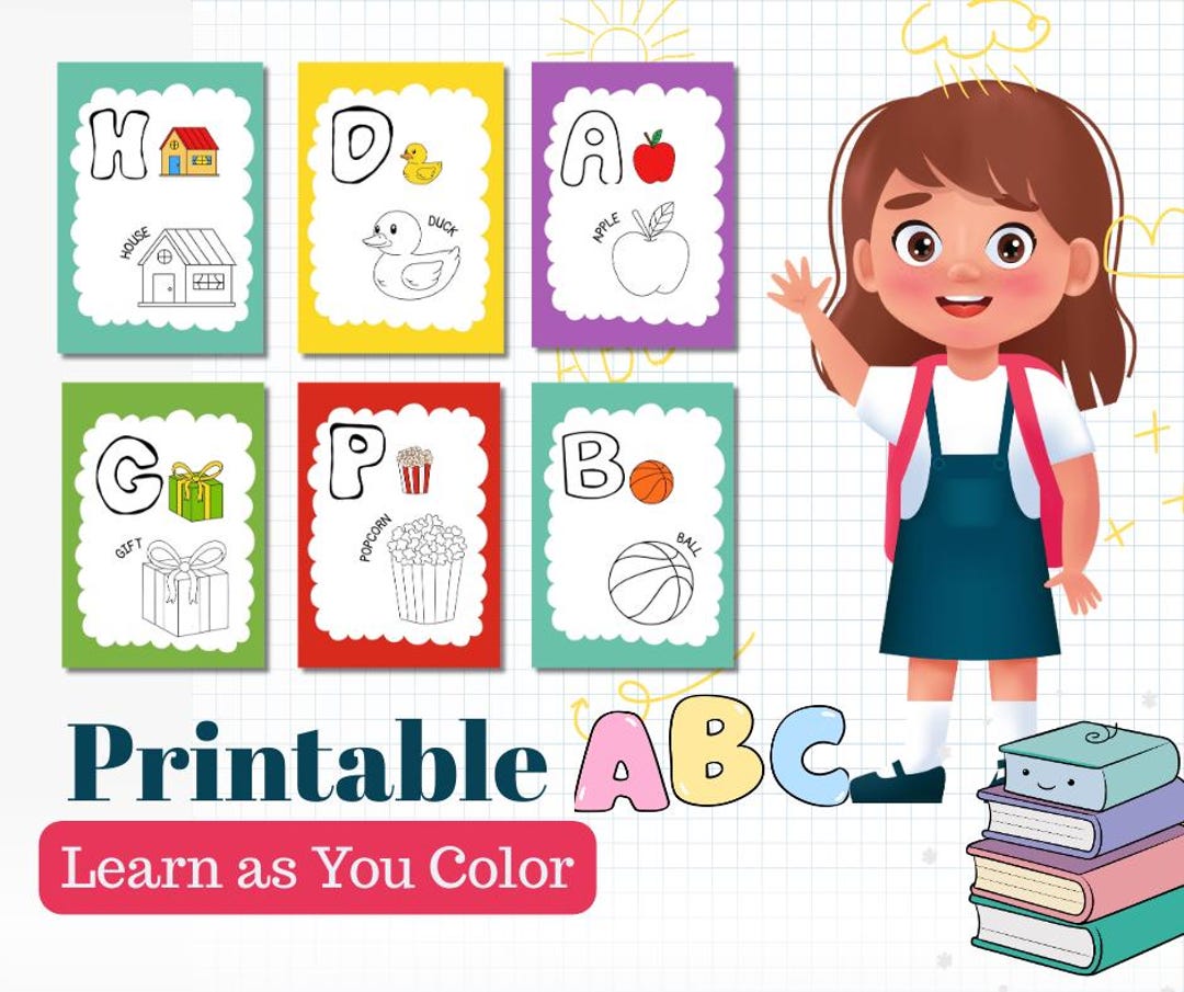 ABC Coloring Pages – Learn the Alphabet While Coloring | Printable Kids ...