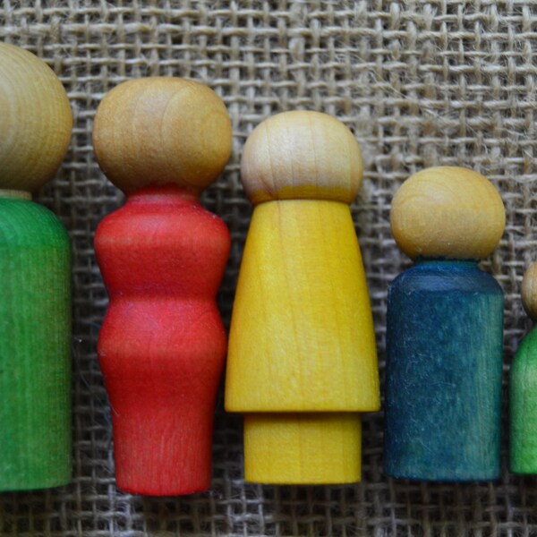 Wooden Peg People - Etsy