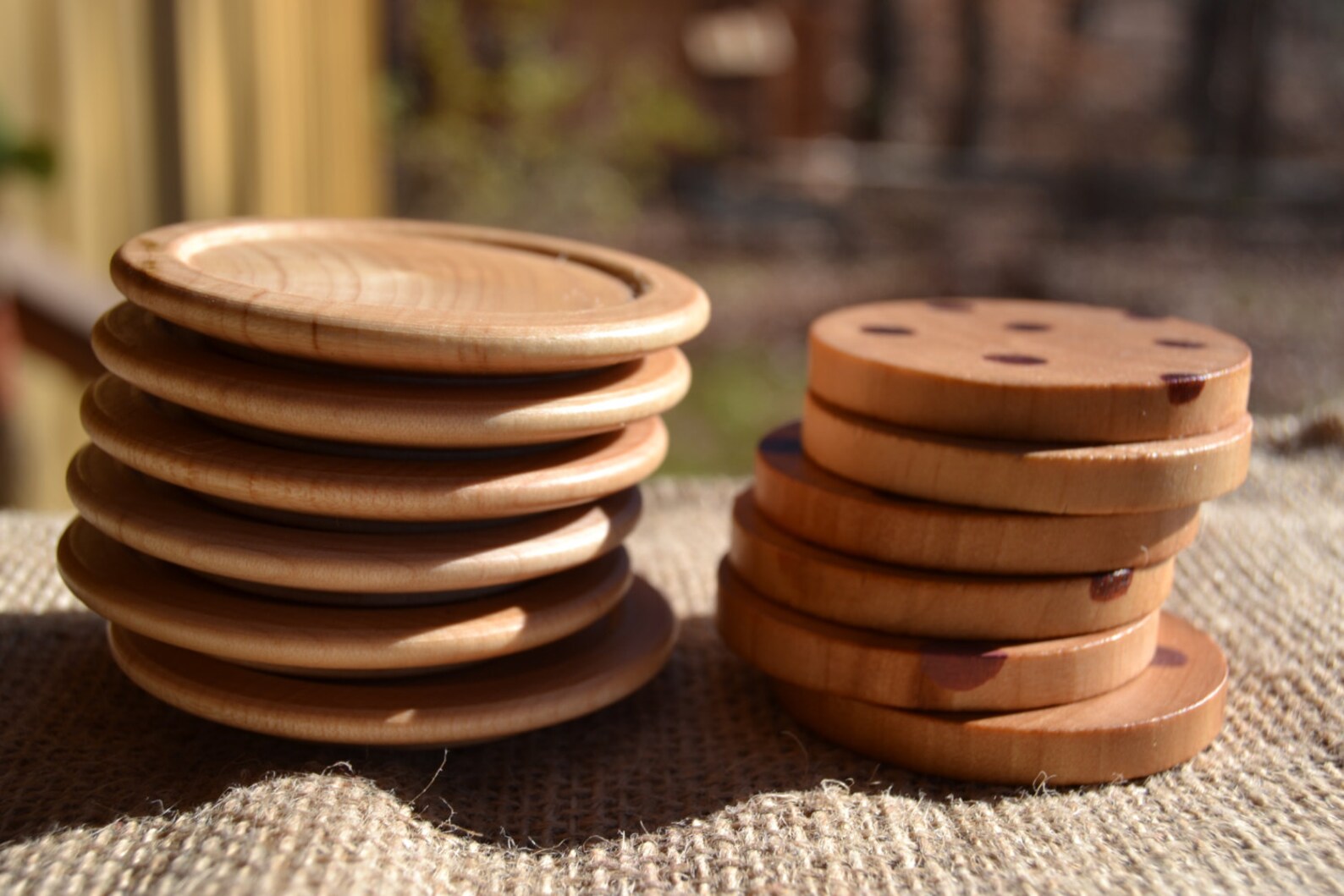 Wooden Cookies with Plates Sealed with Beeswax Polish For | Etsy