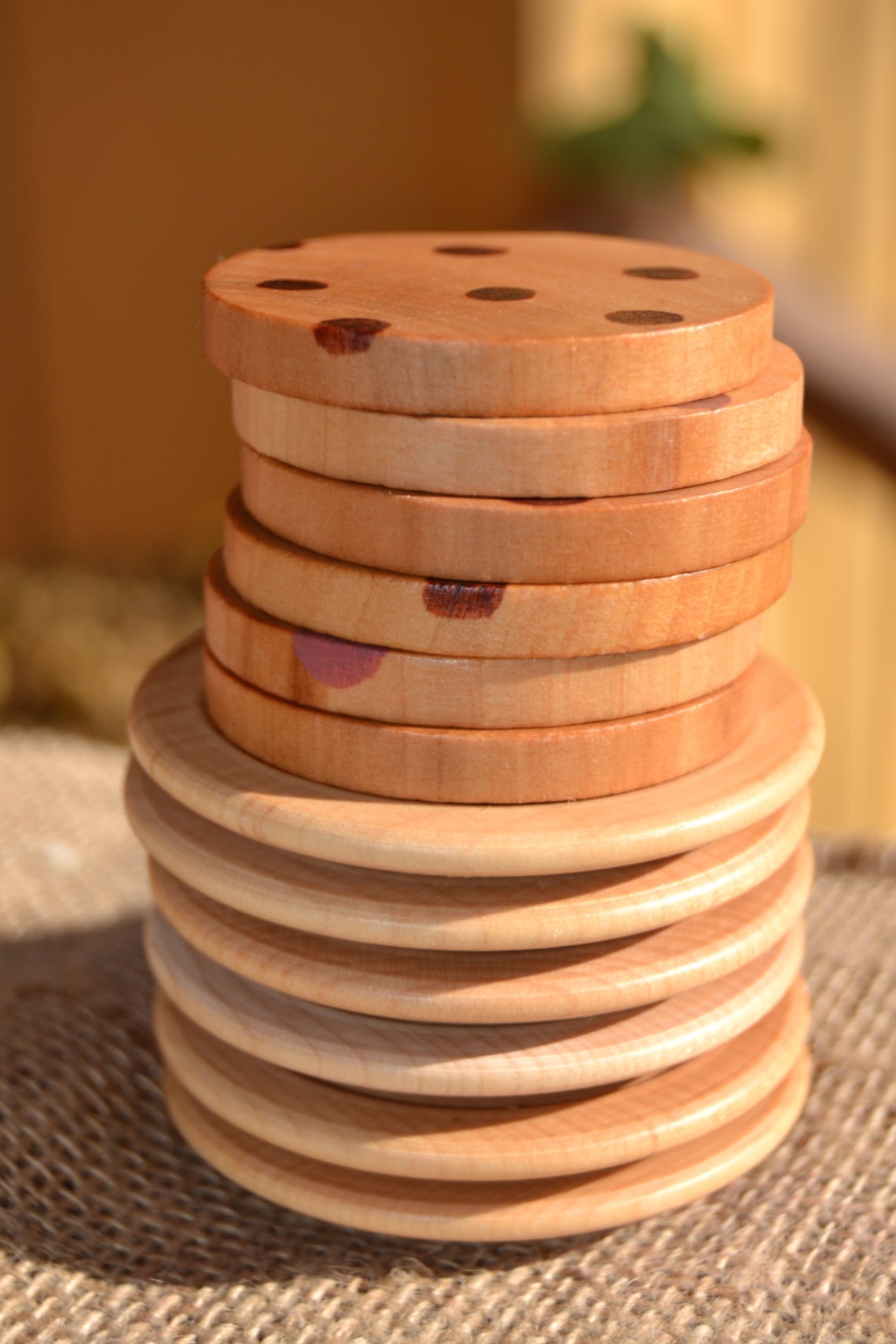 Wooden Cookies With Plates Sealed With Beeswax Polish for - Etsy