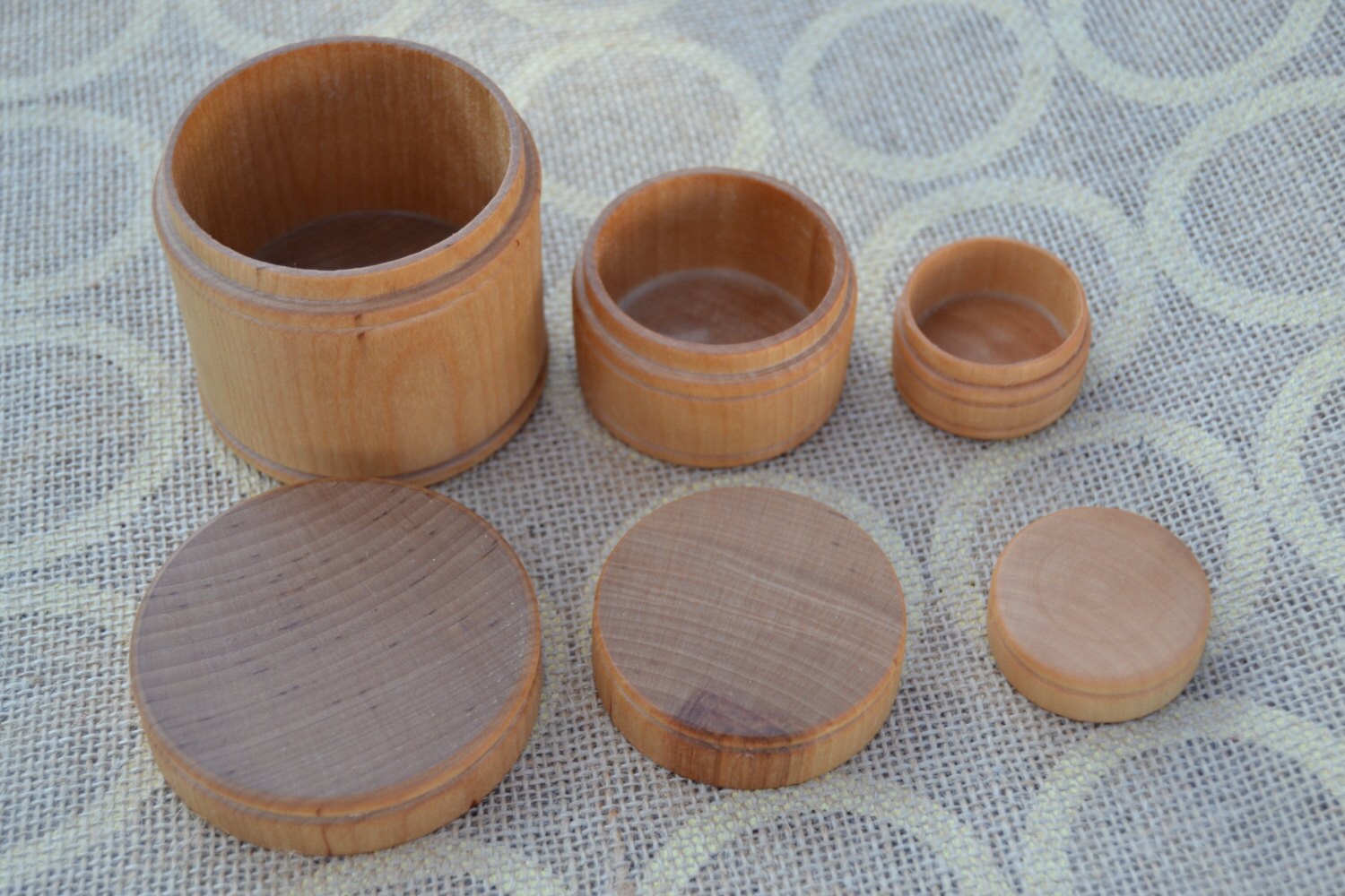 Set of Wooden Nesting Boxes sealed With Homemade Beeswax | Etsy