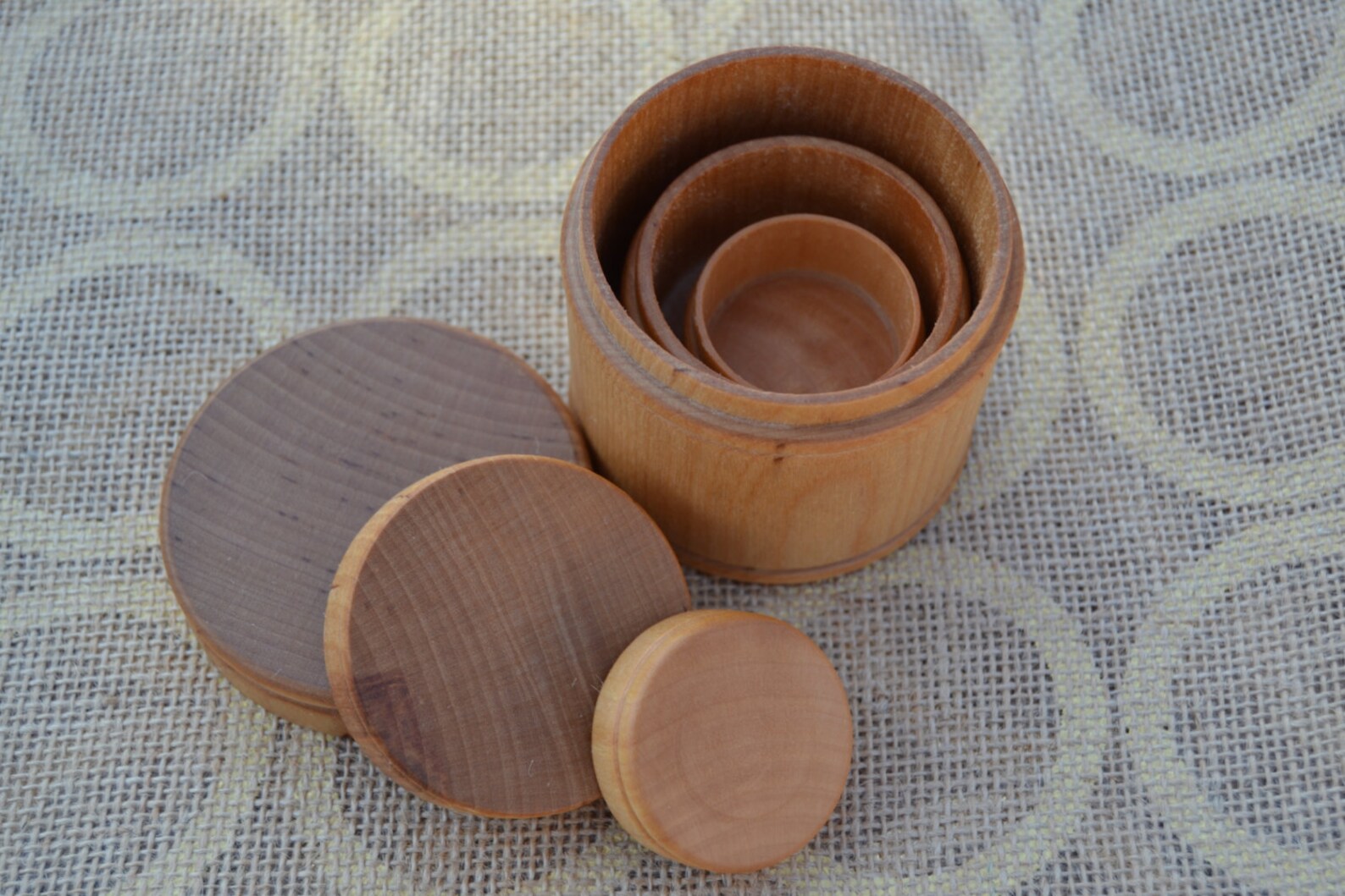 Set of Wooden Nesting Boxes sealed With Homemade Beeswax - Etsy