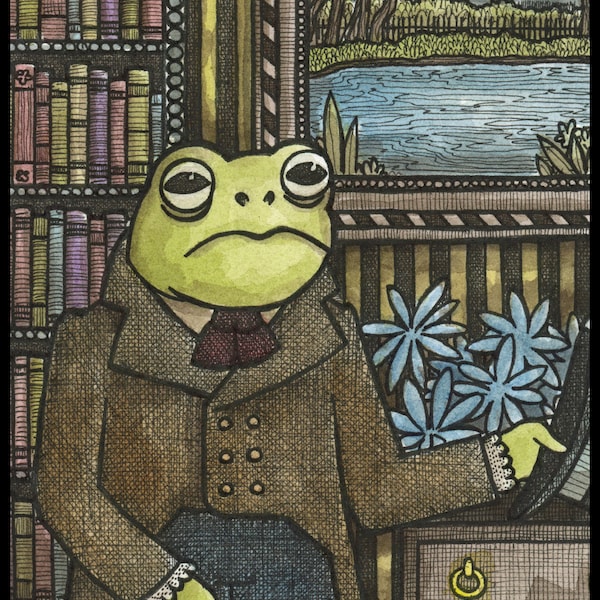 Gentleman Frog - Etsy