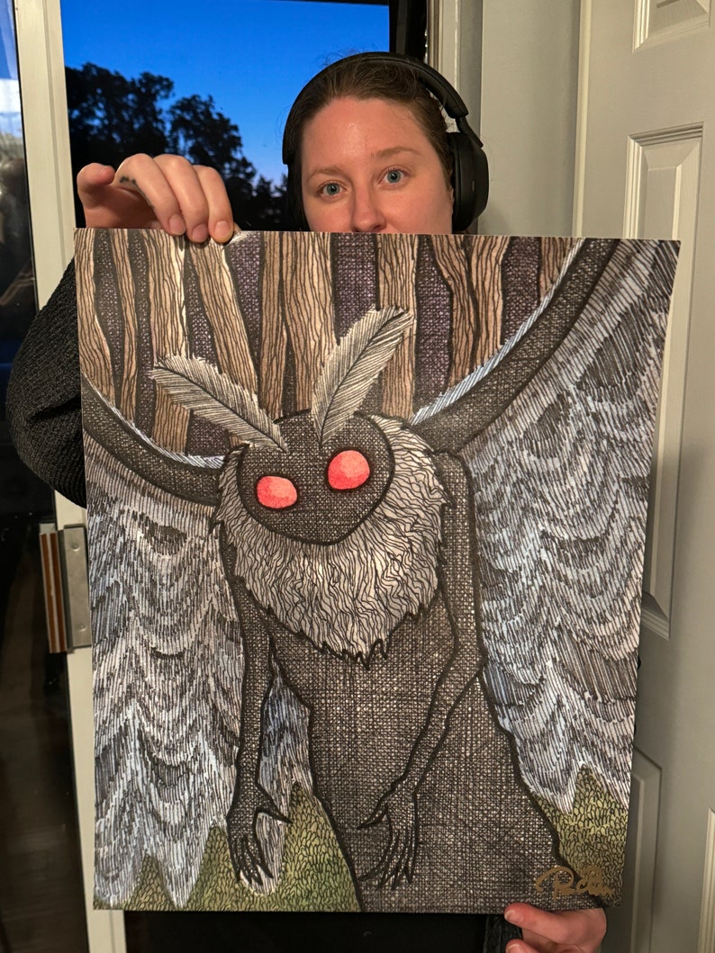 Big 16x20 Signed Mothman Poster - Etsy