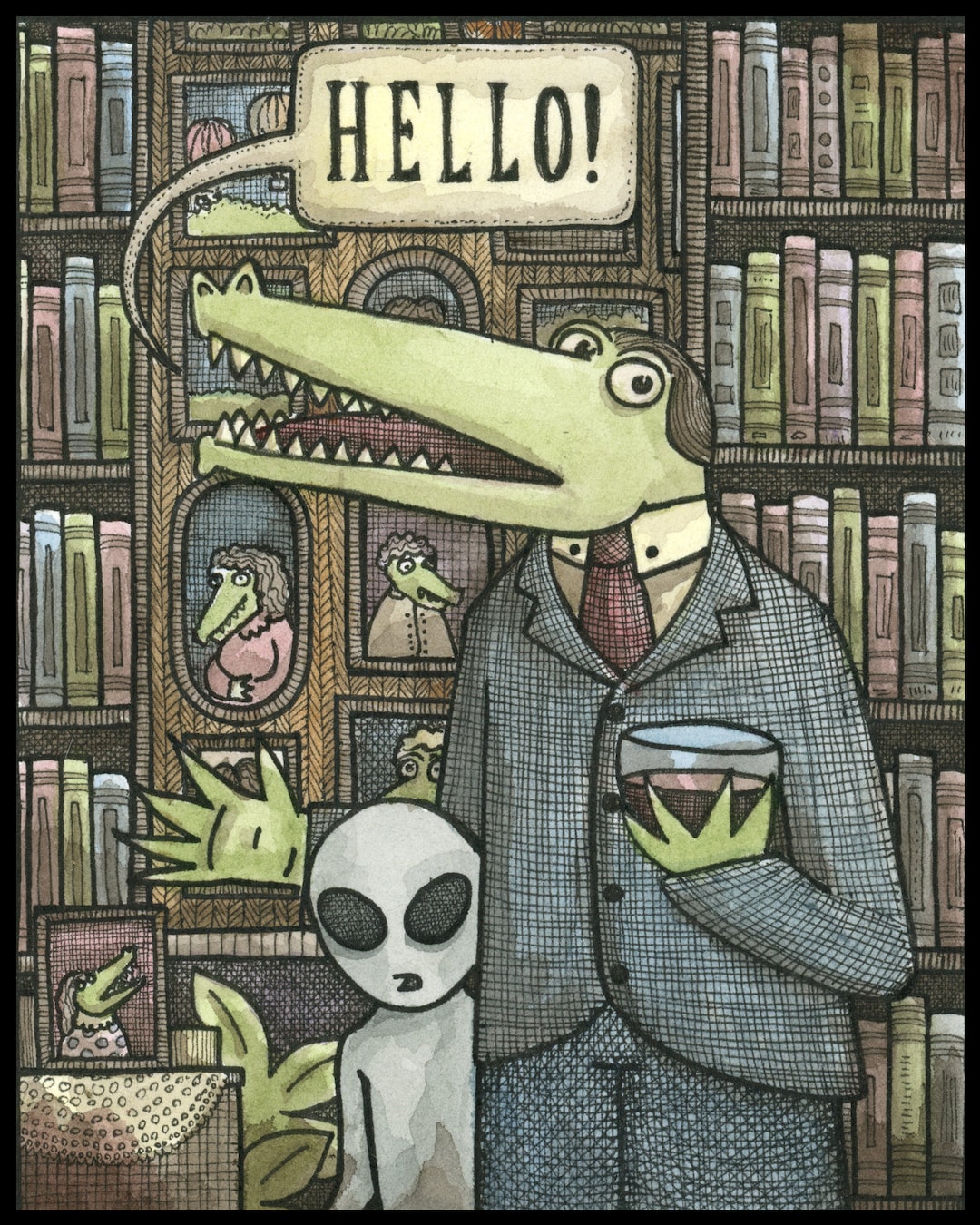 Hello Alligator Signed 8x10 Print - Etsy