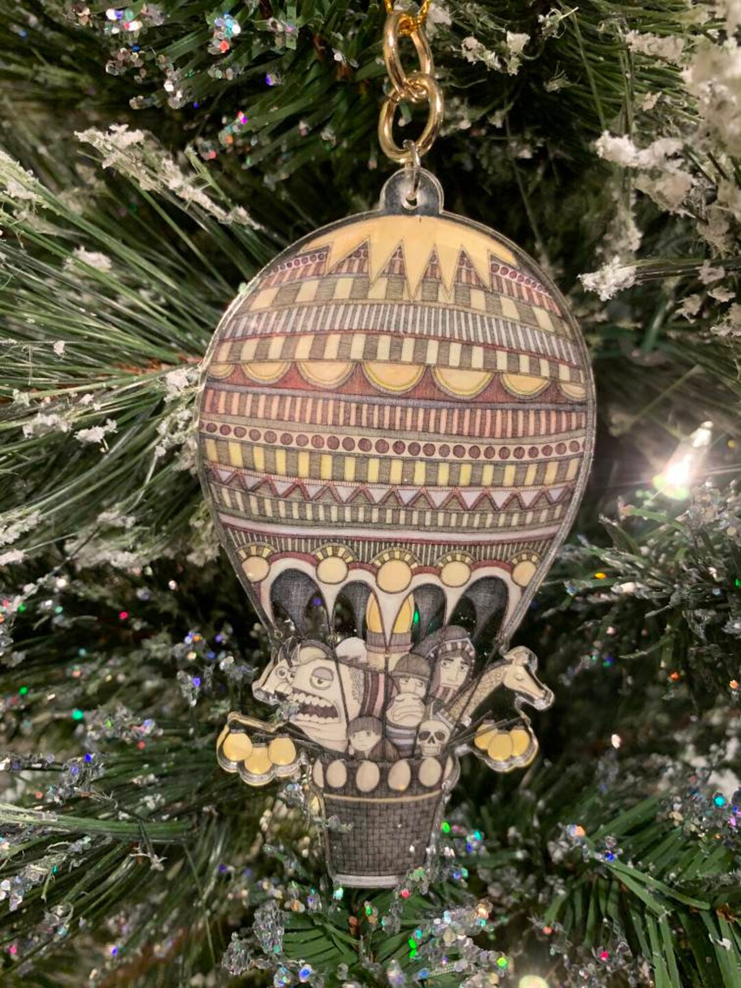 Hot Air Balloon 4 Inch Christmas Ornament - Etsy