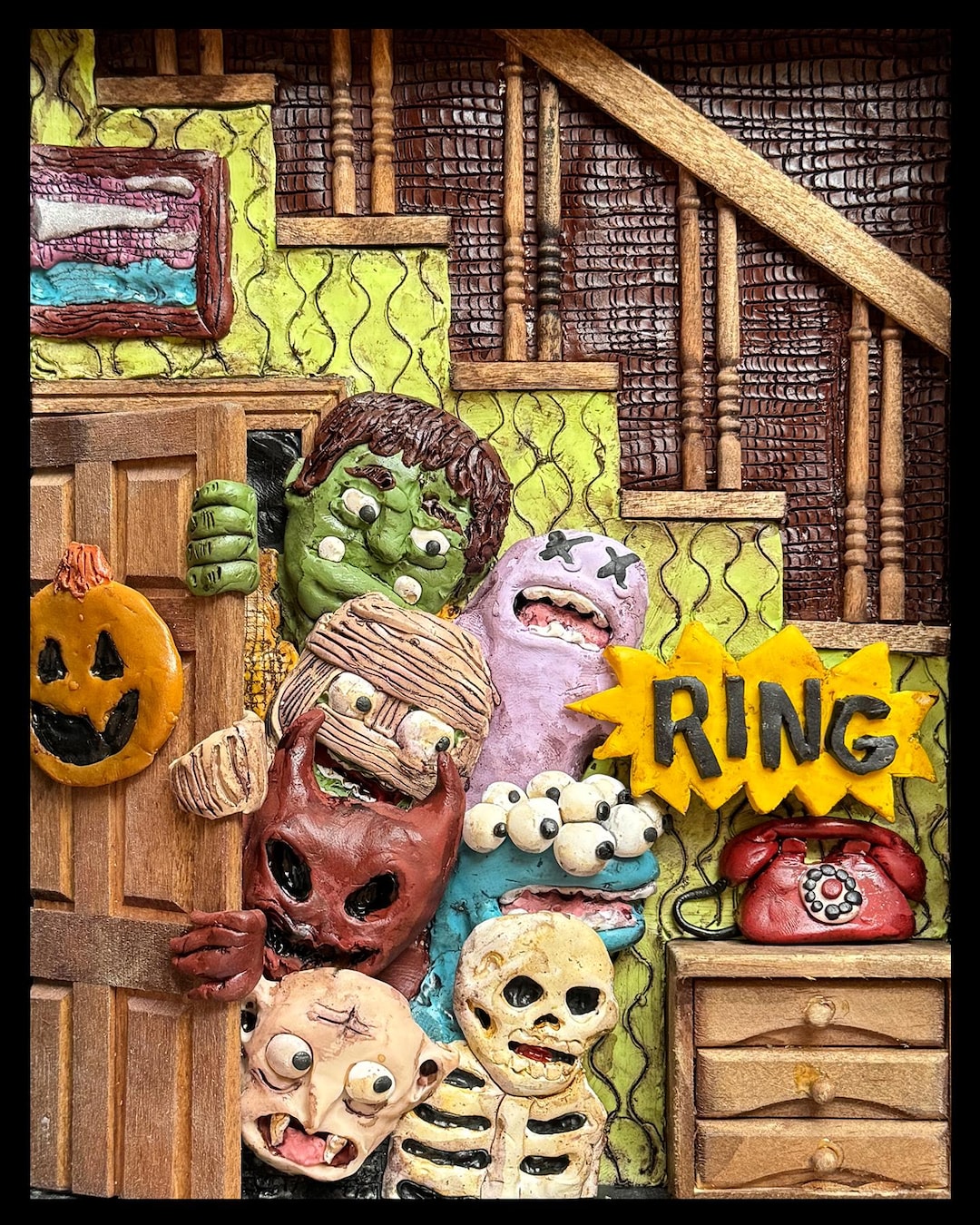 Monster Stairs (clay) Signed 8x10 Print - Etsy