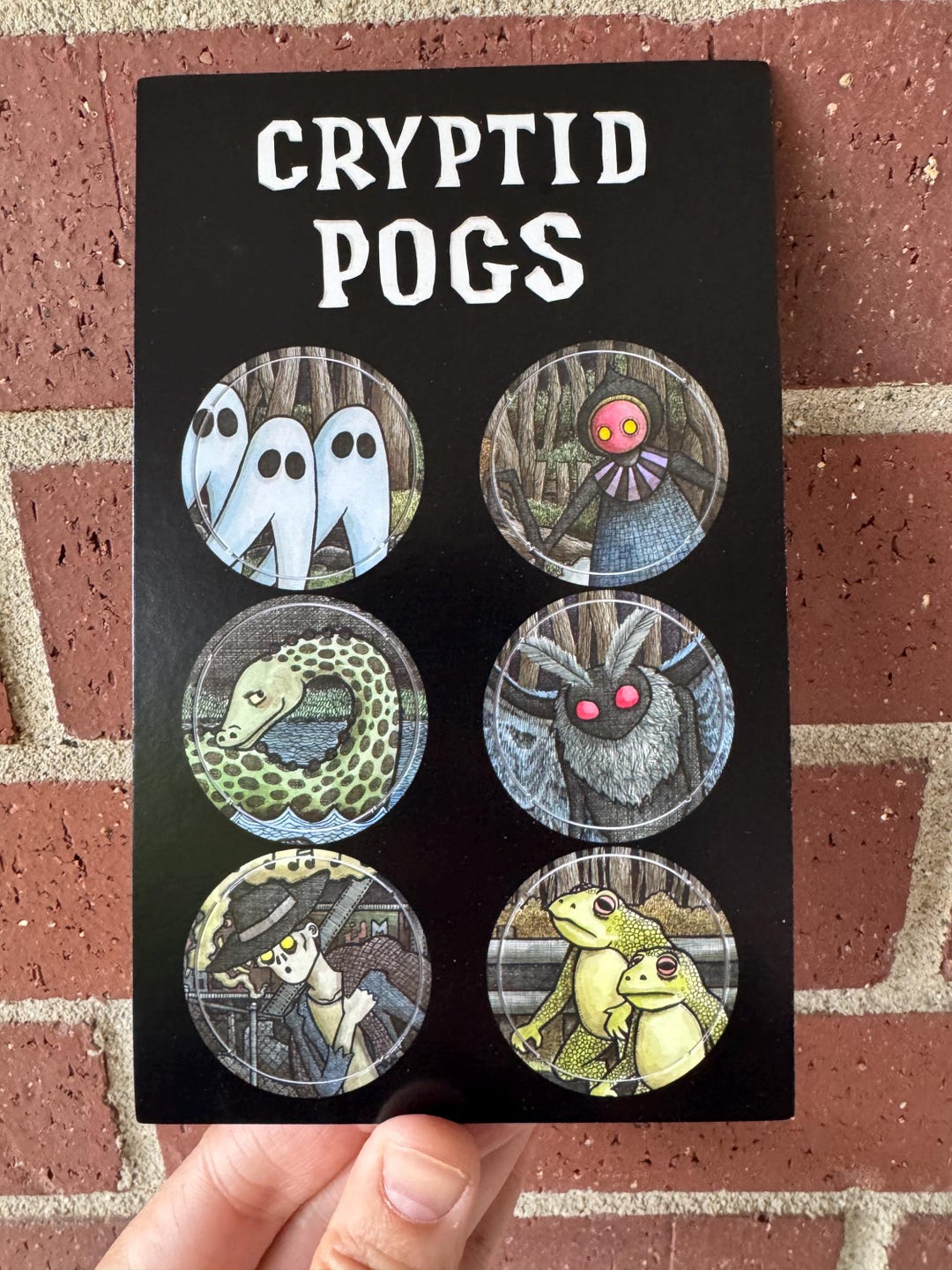 Cryptid Pogs Card of 6 - Etsy