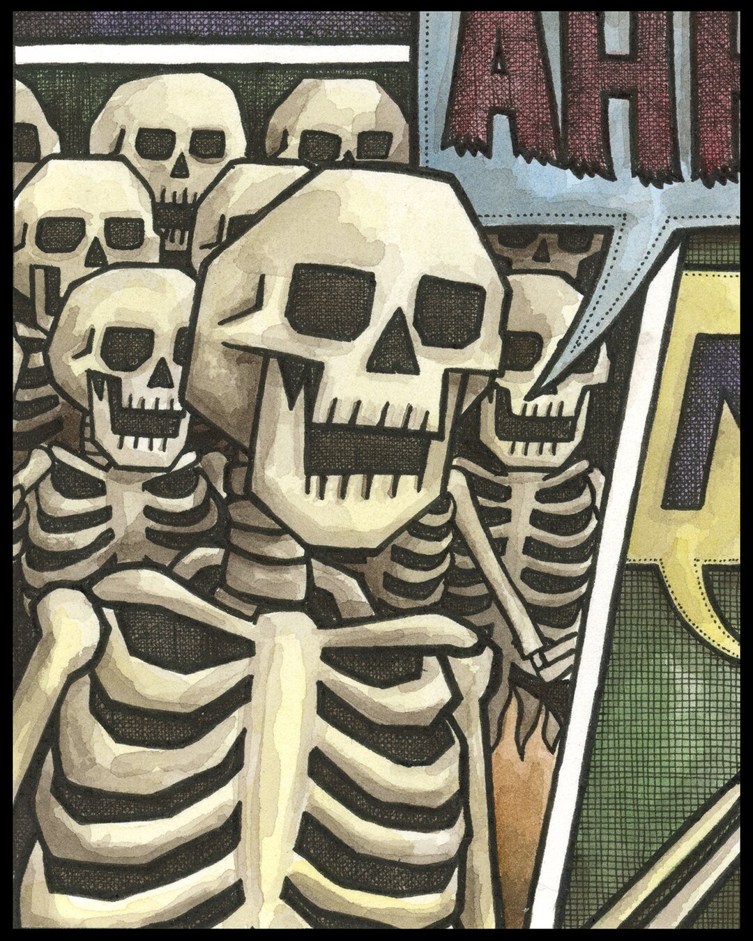 Skeleton Comic Signed 8x10 Print - Etsy