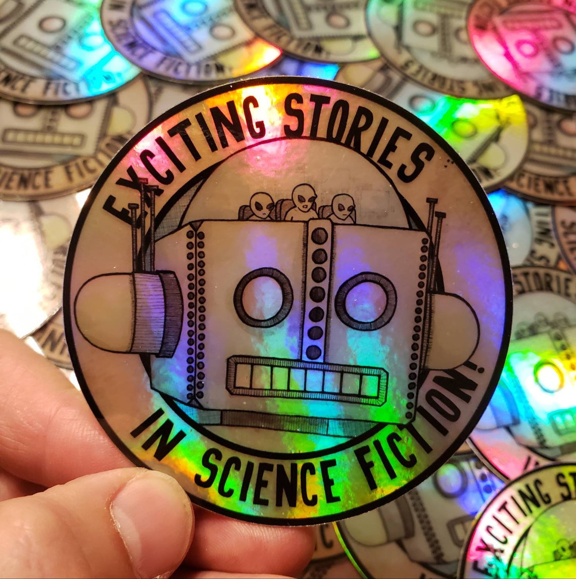 Science Fiction 3 inch Holographic Sticker | Etsy