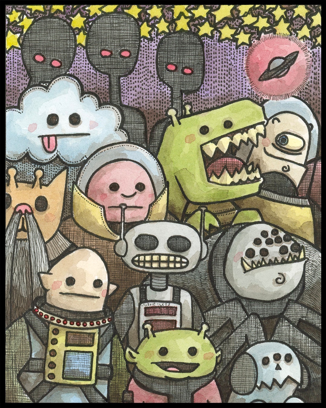 Space Monsters Signed 8x10 Print - Etsy