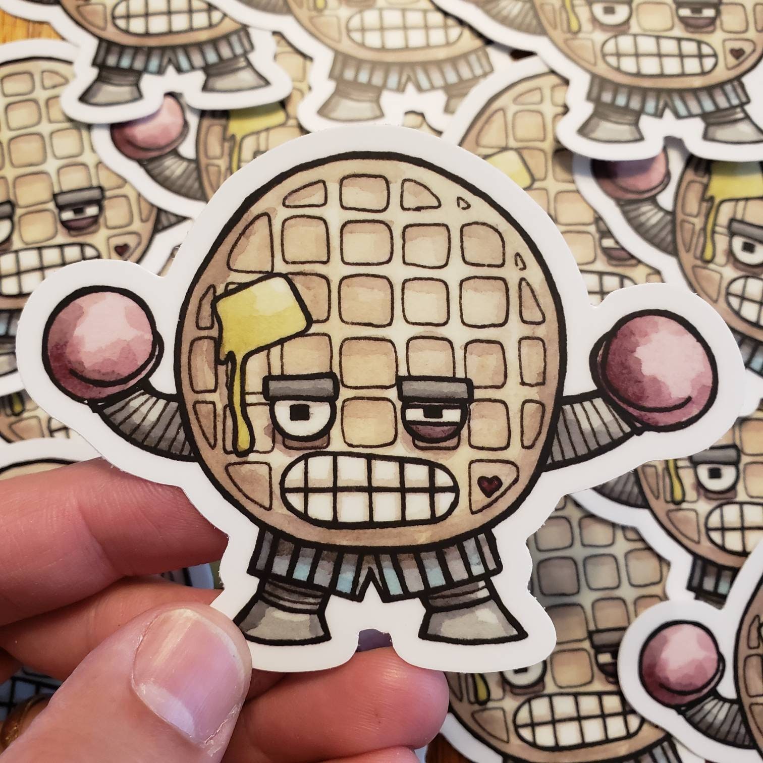 Waffle 3 Inch Vinyl Sticker - Etsy UK
