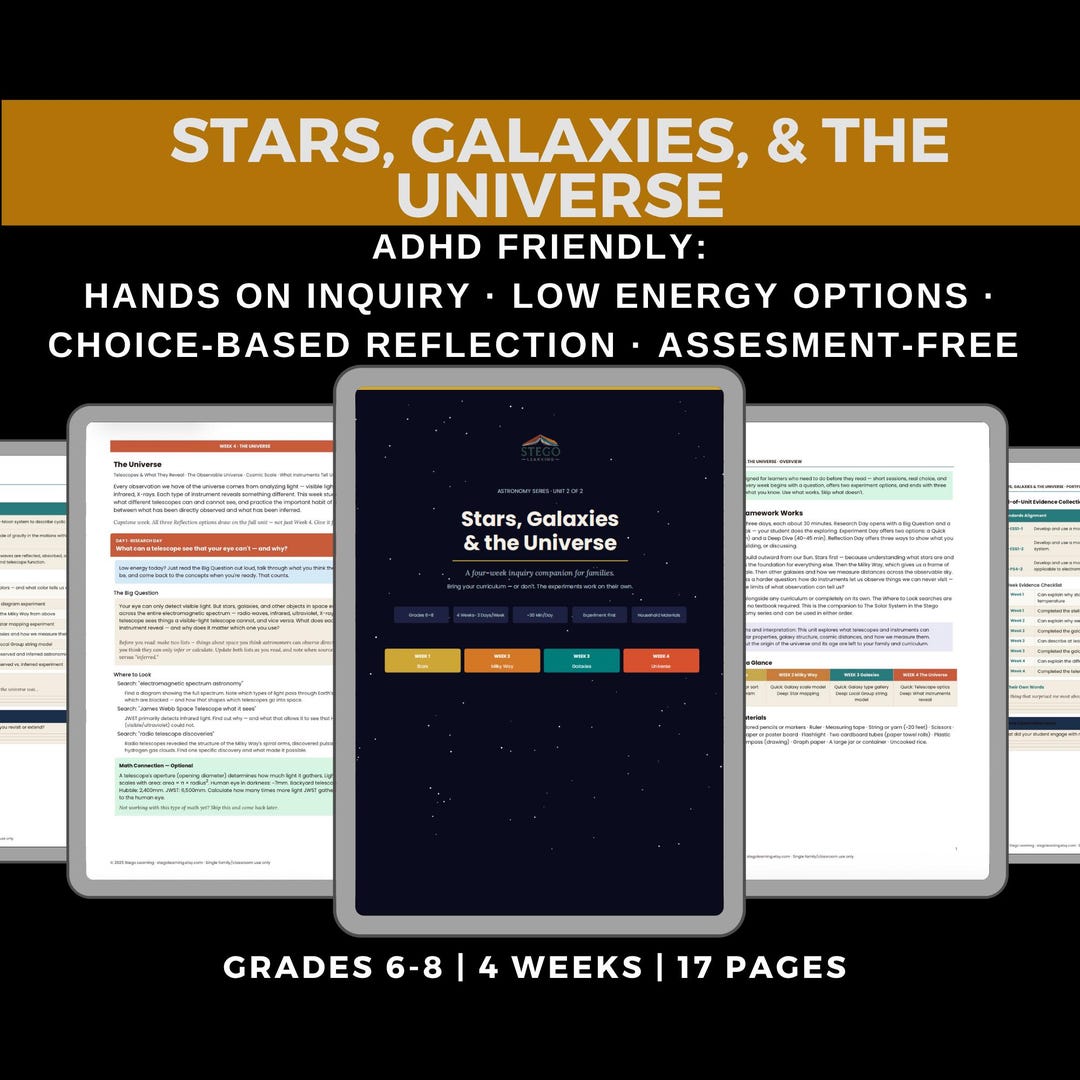 Stars Galaxies Universe Unit Study | 4-week Homeschool Astronomy ...