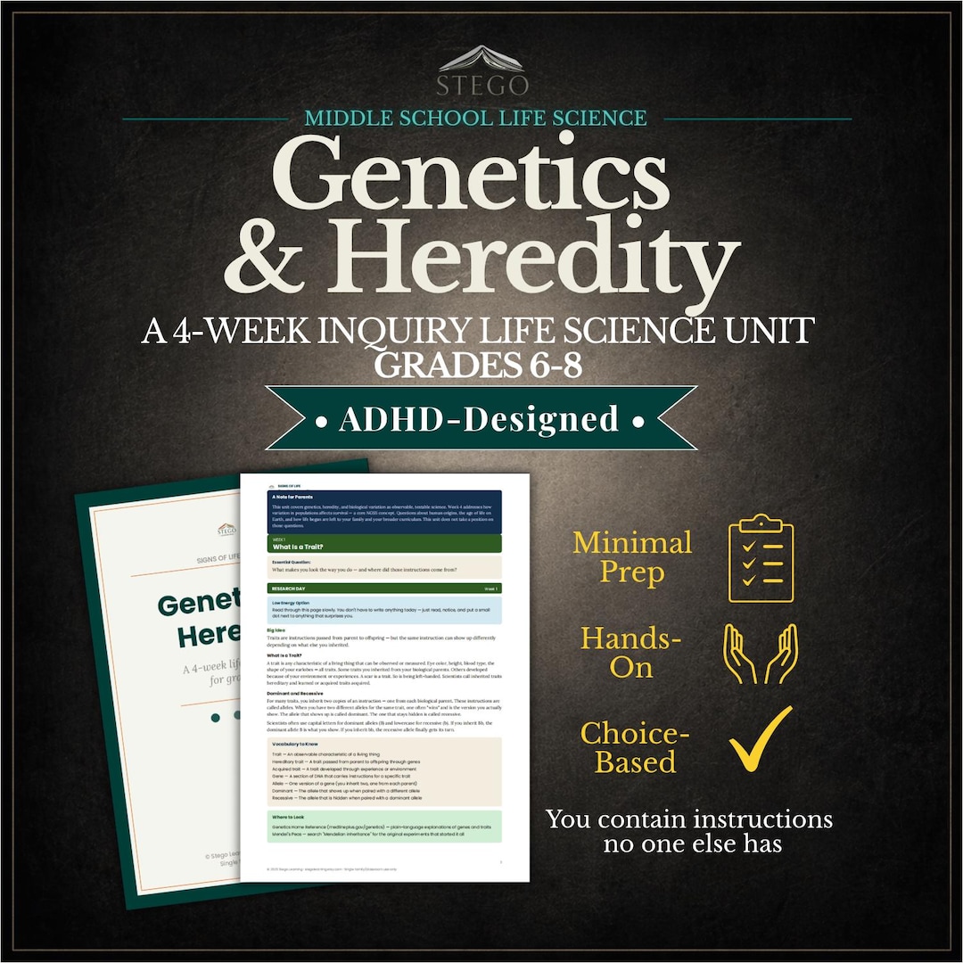 Genetics & Heredity Unit Study | Middle School Life Science (PDF) - Etsy UK