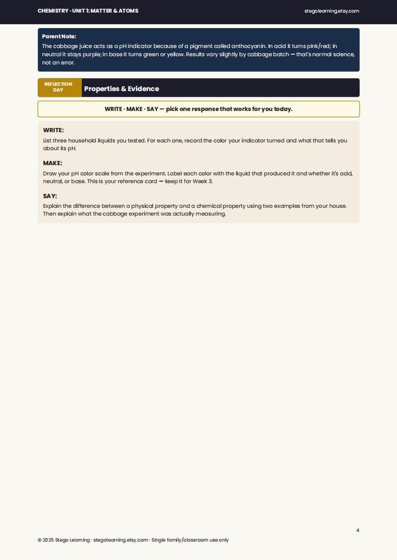 Chemistry Unit Study | Matter & Change Bundle | Hands-on Homeschool ...