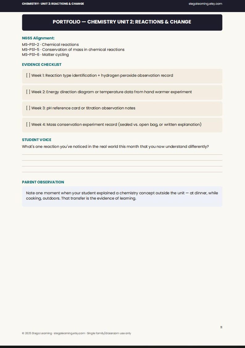 Chemistry Unit Study | Matter & Change Bundle | Hands-on Homeschool ...