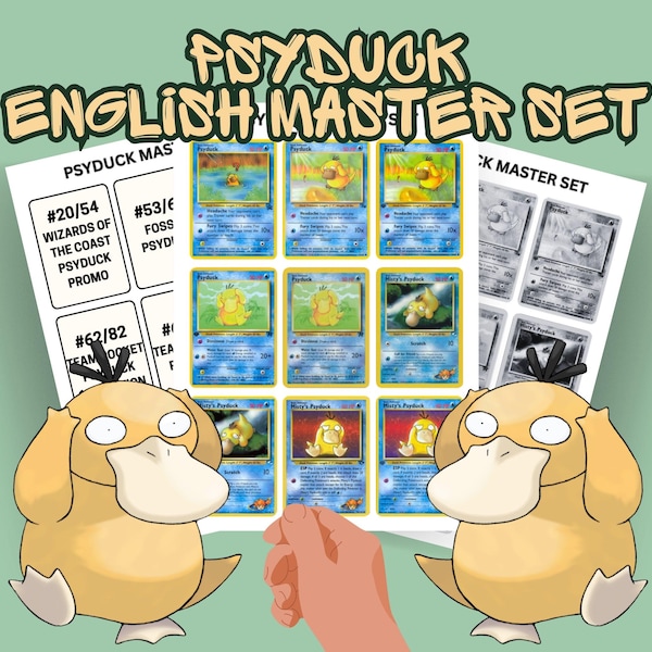Psyduck Card Binder - Etsy