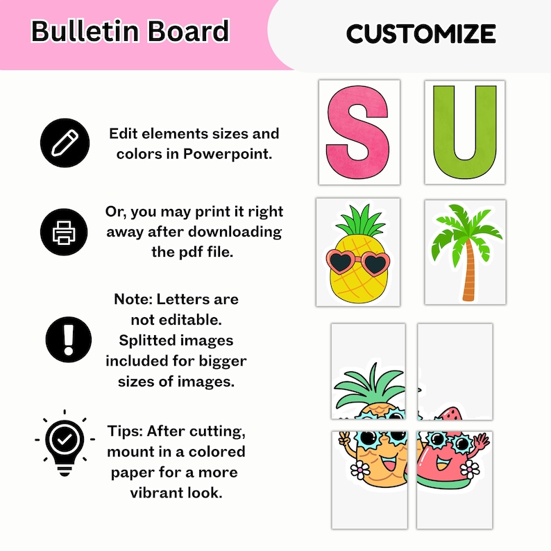 Hello Summer Bulletin Board Kit | Tropical Classroom Decor (PDF/PPT ...