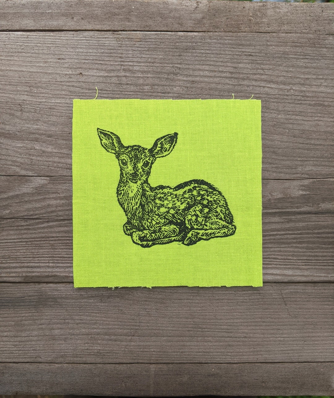 Little Fawn Block Print Patch - Etsy