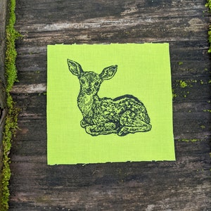 Little Fawn Block Print Patch - Etsy
