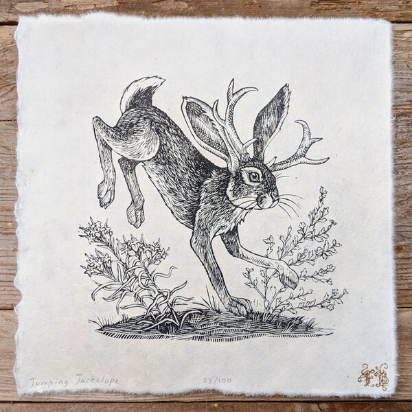 Jackalope Print - Etsy