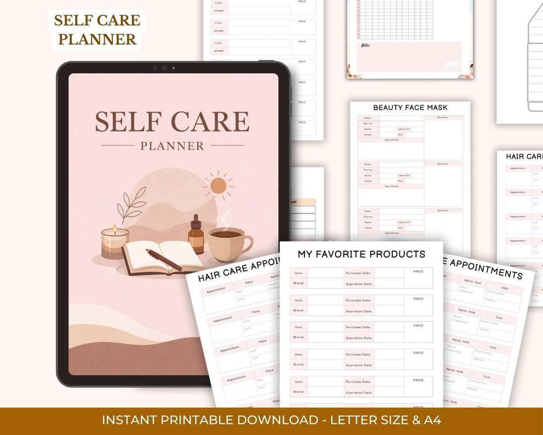 Self Care Planner for Women | Daily Wellness Journal, Mental Health ...