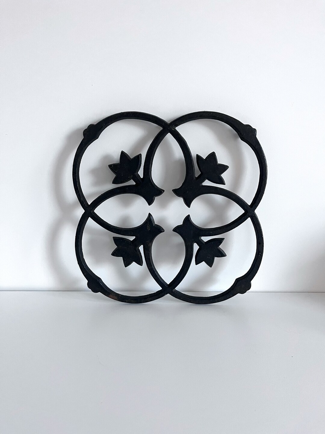 Dansk Clover Shape Black Cast Iron Trivet Gunnar Cyren - Etsy