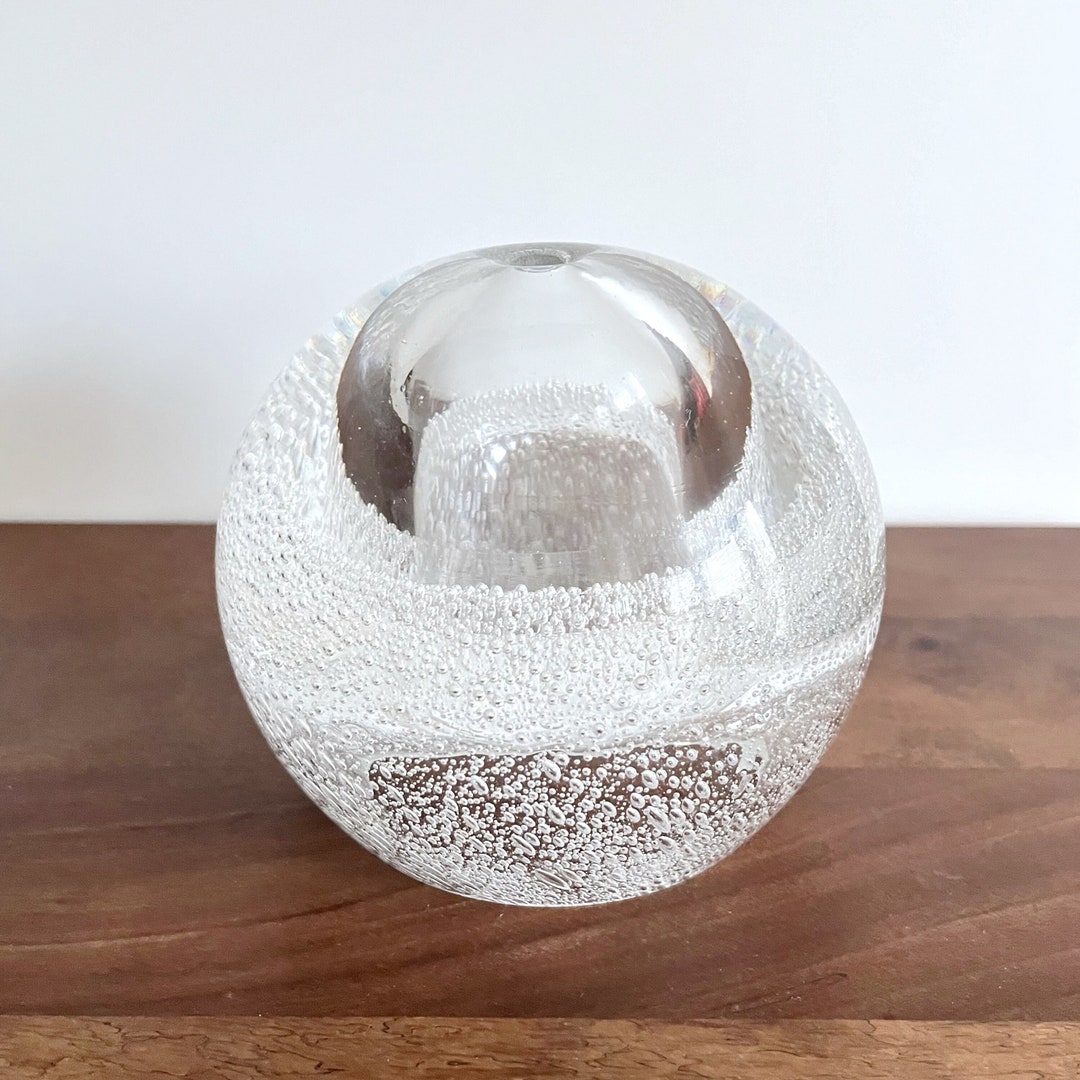 Art Glass Bubble Paperweight - Etsy