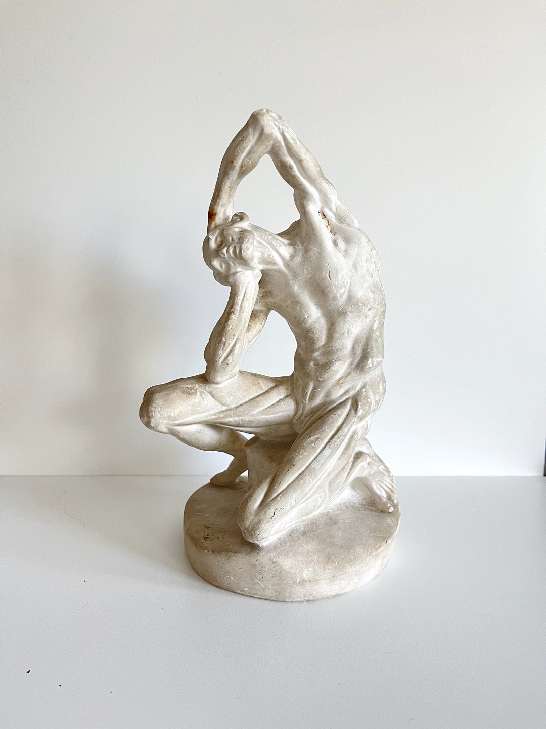Plaster Sculpture Kneeling Écorché, Écorché Dit De Michel-ange, Anatomy ...