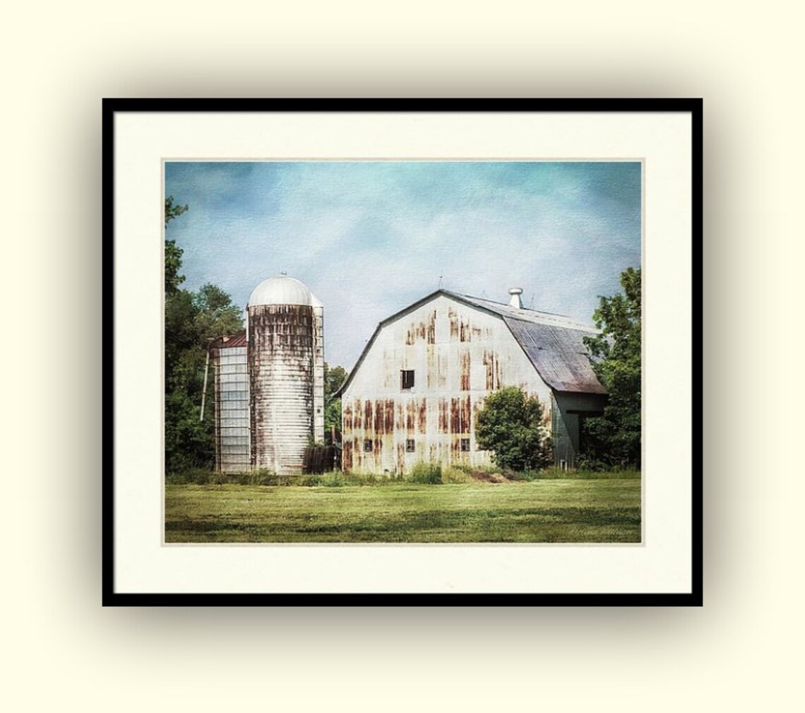 Metal Rusted Barn and Silos Rustic Country Farm Photography - Etsy