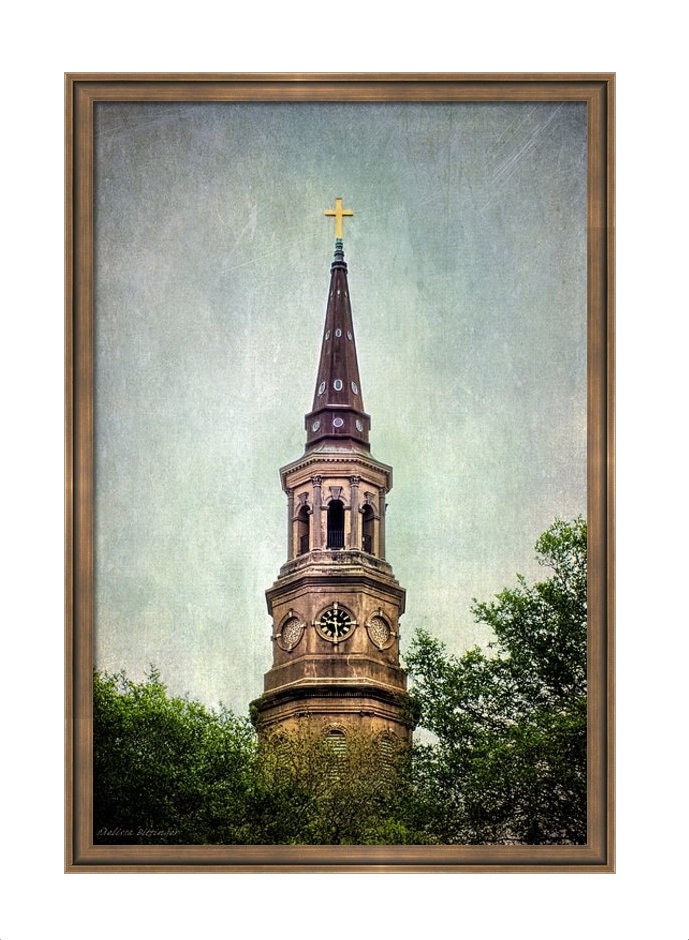 St Philip's Church Steeple Bell Tower, Charleston South Carolina ...