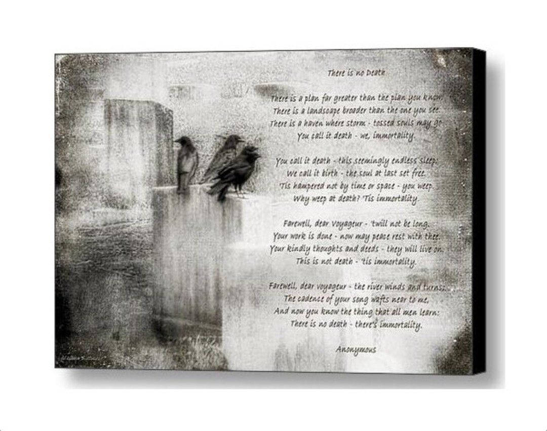 Cemetery Crows Art Print – Gothic Poem, Black & White Photography - Etsy