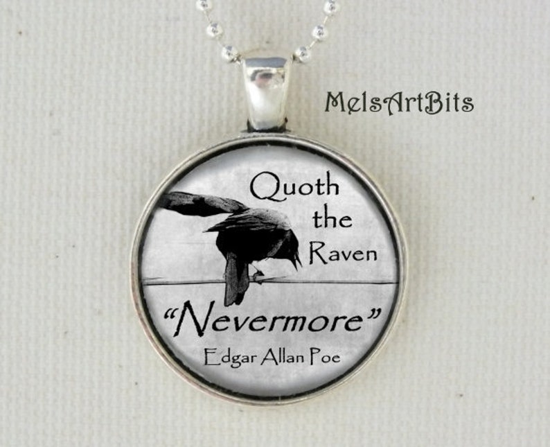 Quoth the Raven Nevermore Edgar Allan Poe Quote Poem Literary - Etsy