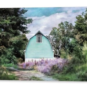 Aqua Blue Barn Landscape Barn Photography Print or Canvas - Etsy