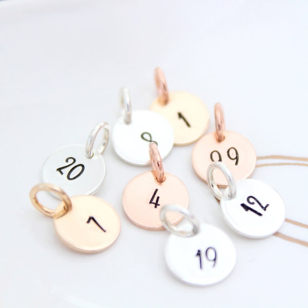 Number Charms - Etsy