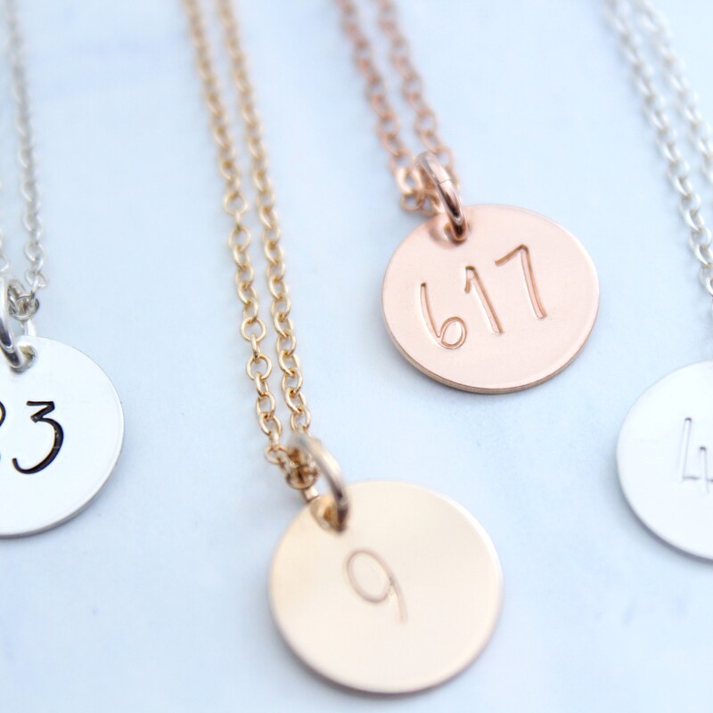 Number Necklace - Etsy