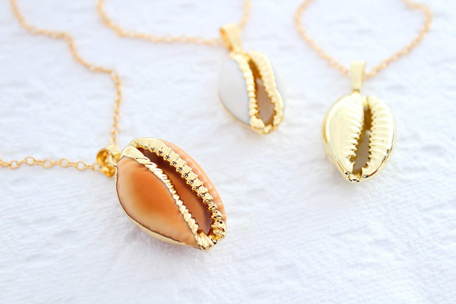 Cowrie Necklace Gold Shell Necklace Gold Cowrie Shell | Etsy