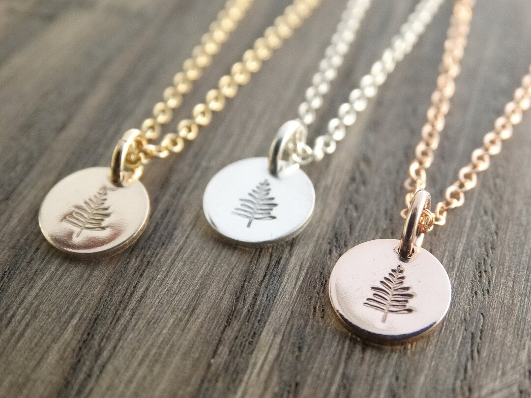 Evergreen Tree Necklace Pendant Gold Pine Tree Necklace - Etsy