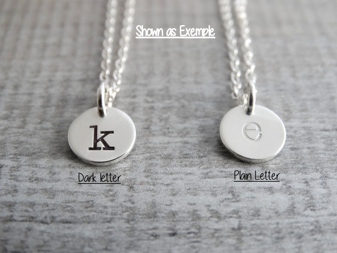 Rose Gold Initial Necklace With Monogram Necklace | Etsy