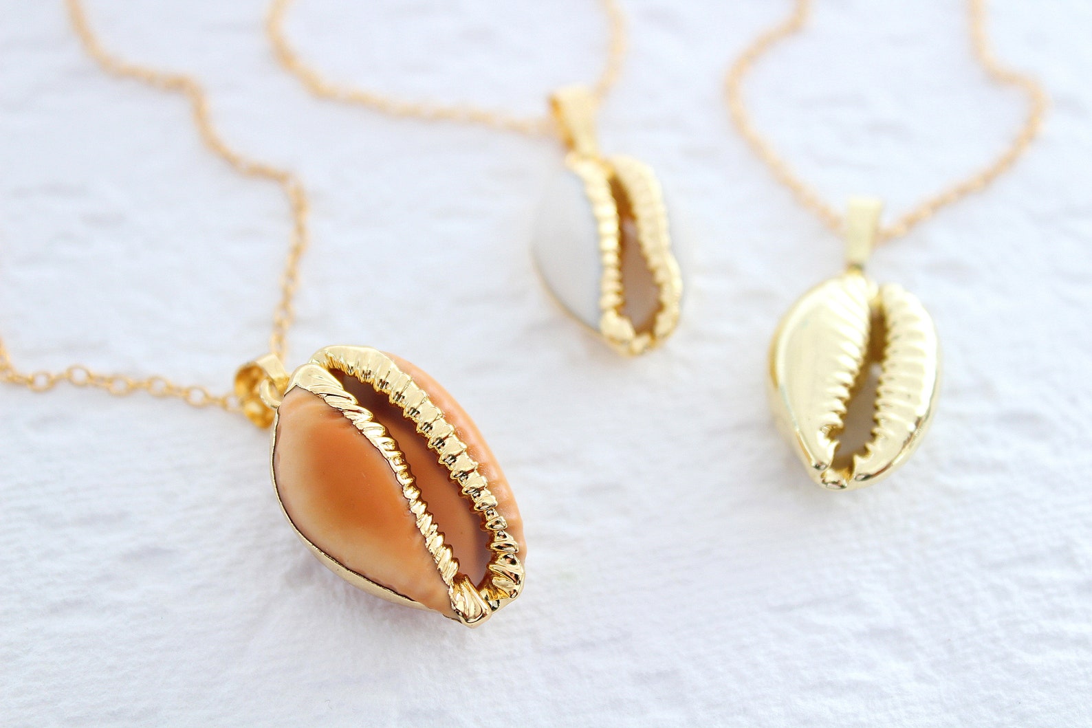 Cowrie Necklace Gold Shell Necklace Gold Cowrie Shell | Etsy