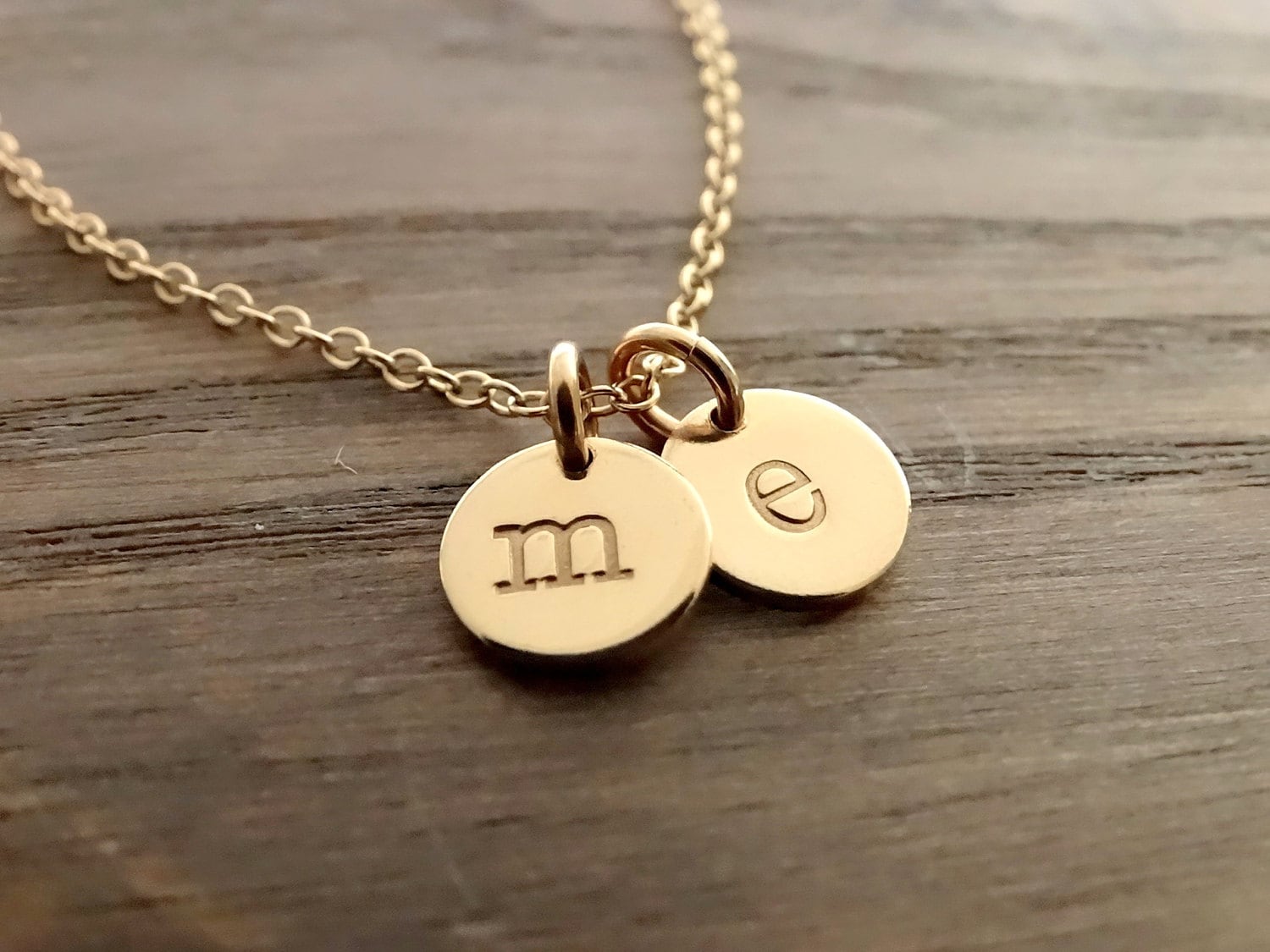 Initial Necklace Gold Custom Initial Personalized Jewelry | Etsy
