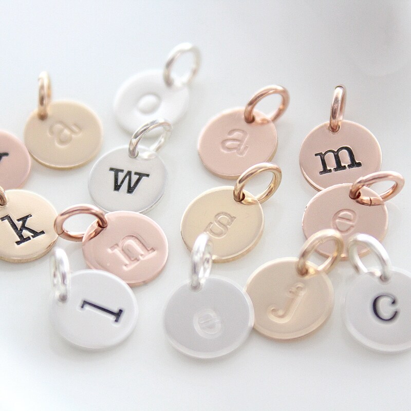 Gold Initial Charm - Etsy