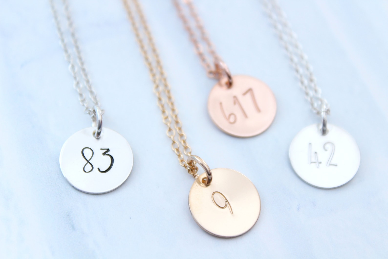 Number pendant Necklace jersey number necklace silver number | Etsy