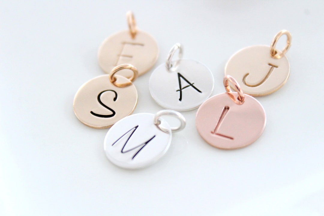 Letter Charms for Necklace in 14k Gold Filled or Sterling Silver, Gold ...
