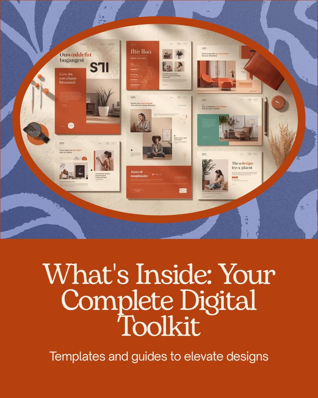 Bold Rust Brand Kit | 10 Canva Templates, 30-day Launch Guide (digital ...