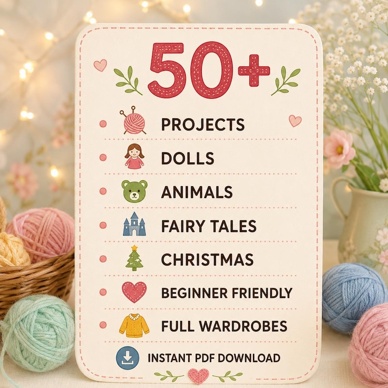 50+ Knitted Toy Patterns Bundle PDF | Dolls Animals Fairy Tale ...
