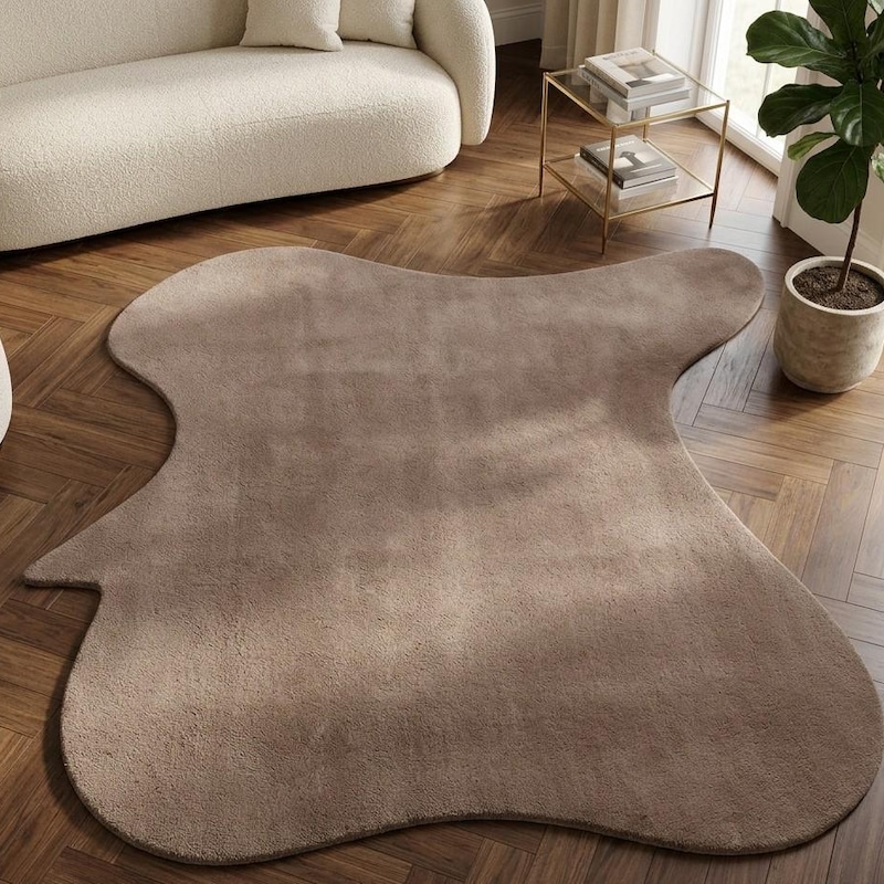 Irregular Taupe Rug - Etsy