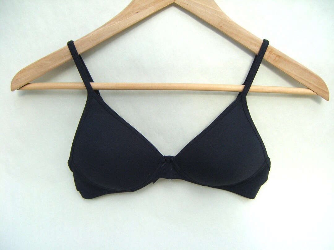 Vintage Classic Black 32A Bra Padded 1990s Lingerie T-shirt Bra Jockey ...
